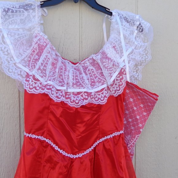 Alfred Angelo | Dresses | Nos Vintage Red White Southern Belle Formal ...